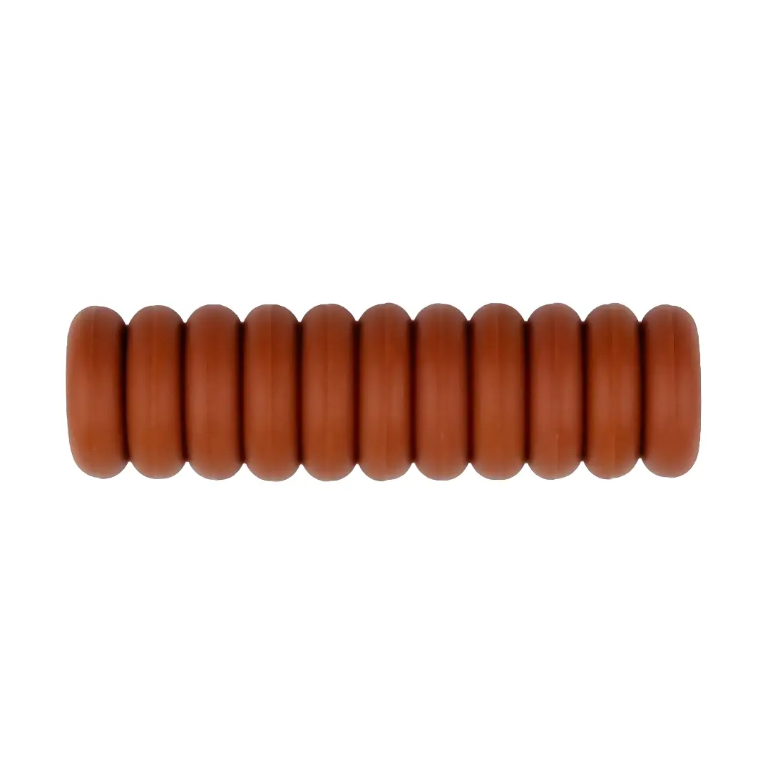 Siliconen kralen - 12 x 4 mm - Mini Abacus - Amber Bruin - Jootjes